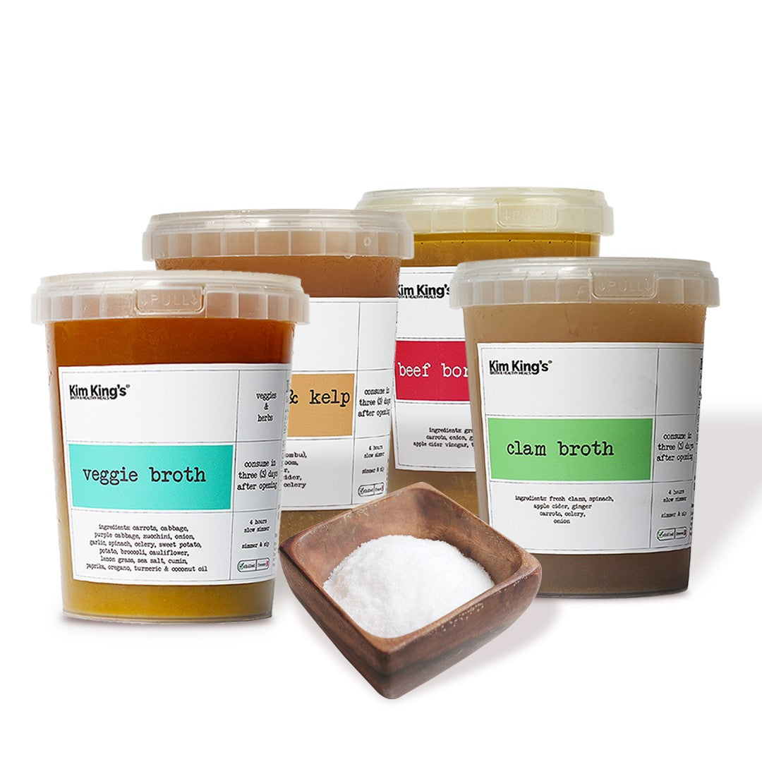 Premium 3-Day Broth Package + Epsom Salt (4 liters) – Kim King Wellness