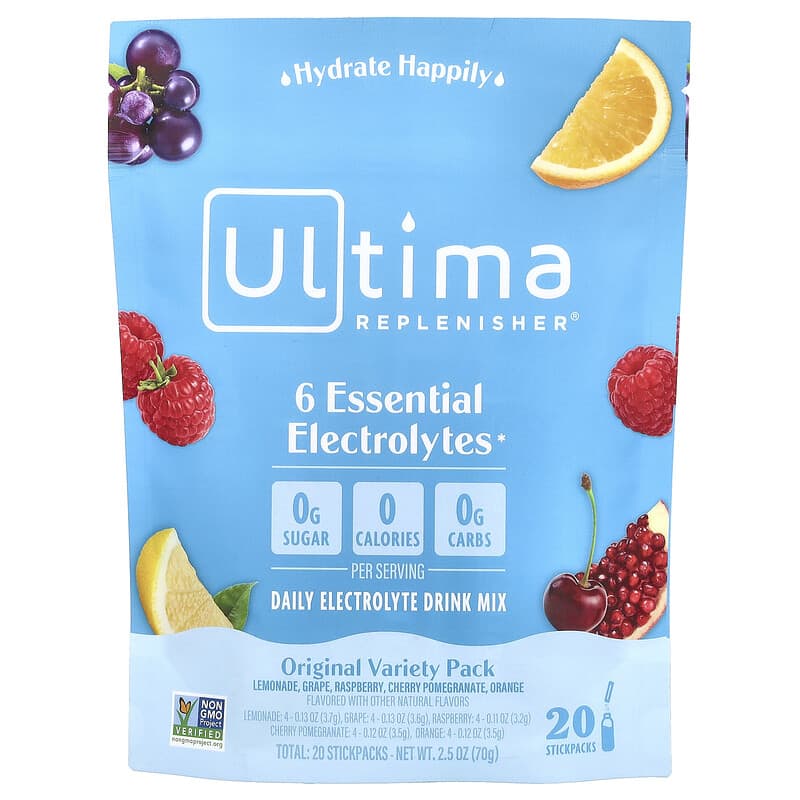Ultima Replenisher, 6 Essential Electrolytes Daily Electrolyte Drink M ...
